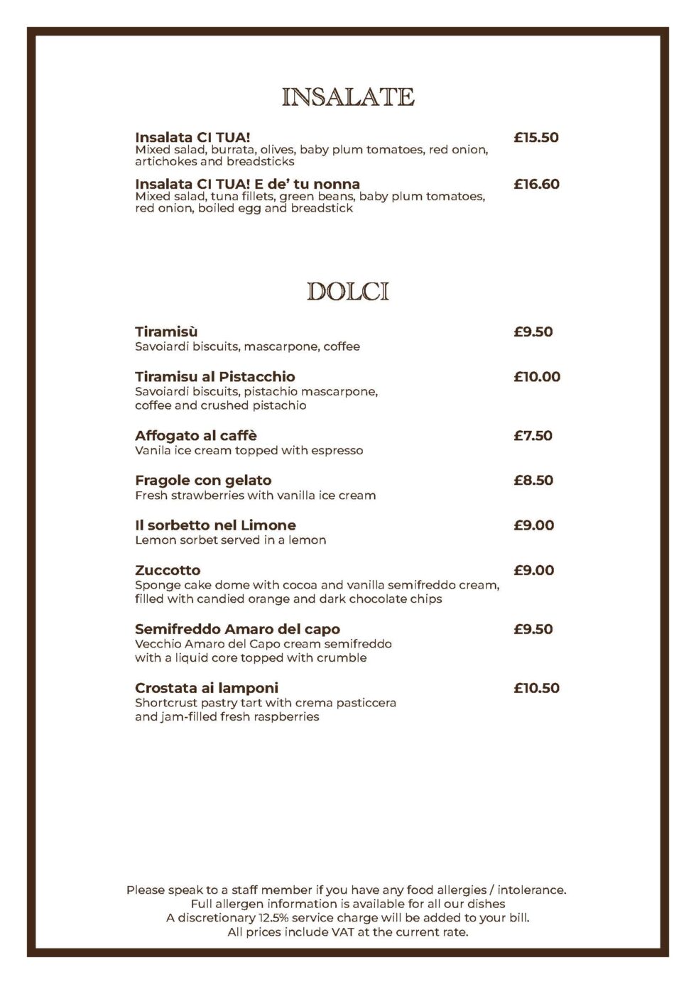 Ci Tua | Roman Osteria